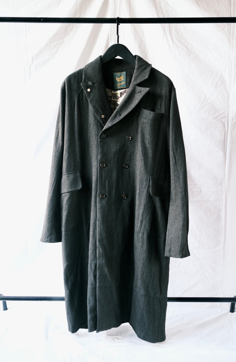 DOUBLE BUTTONED COLLAR COAT – acacia